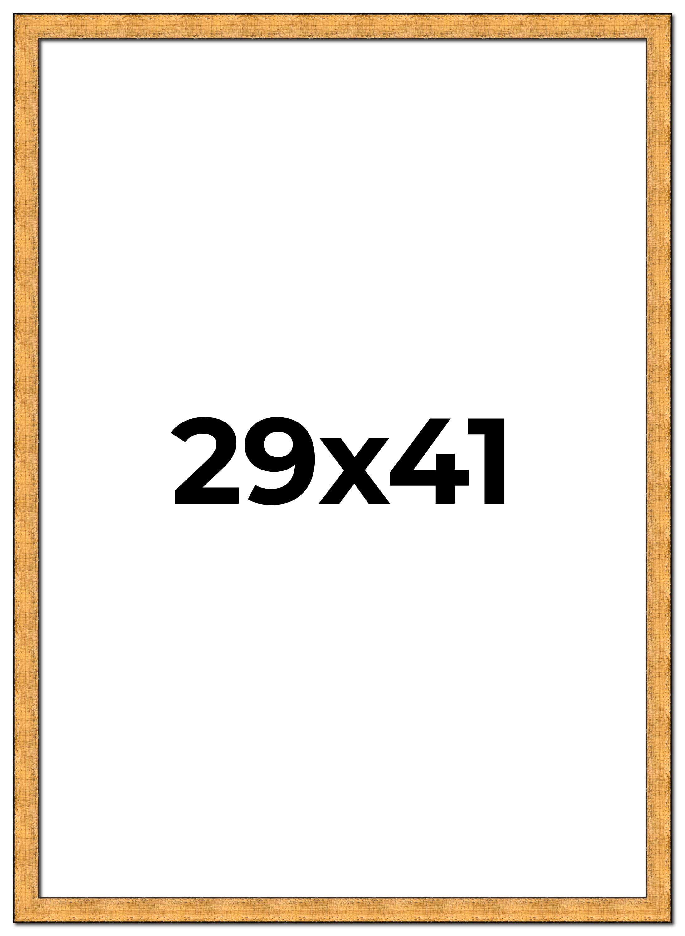 29x41 Frame Gold Rustic Solid Wood Picture Frame | 1.25 Inch Wide ...
