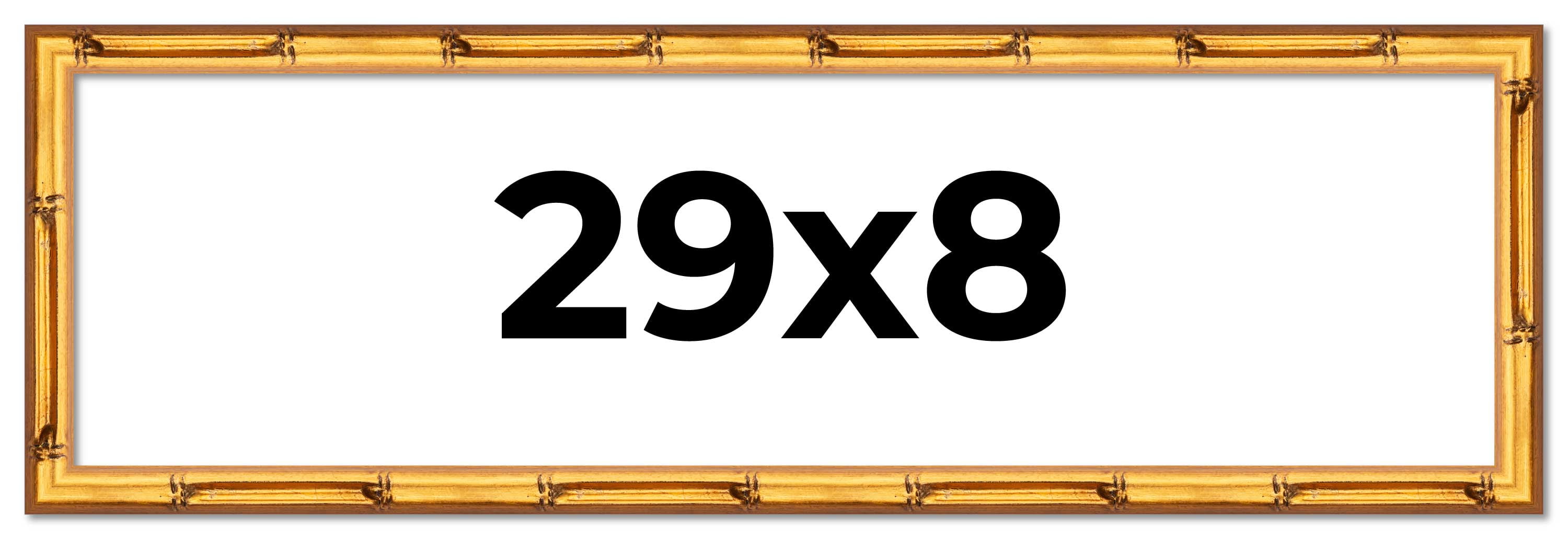 29x8 Frame Gold Bamboo Picture Frame - Complete Modern Photo Frame ...