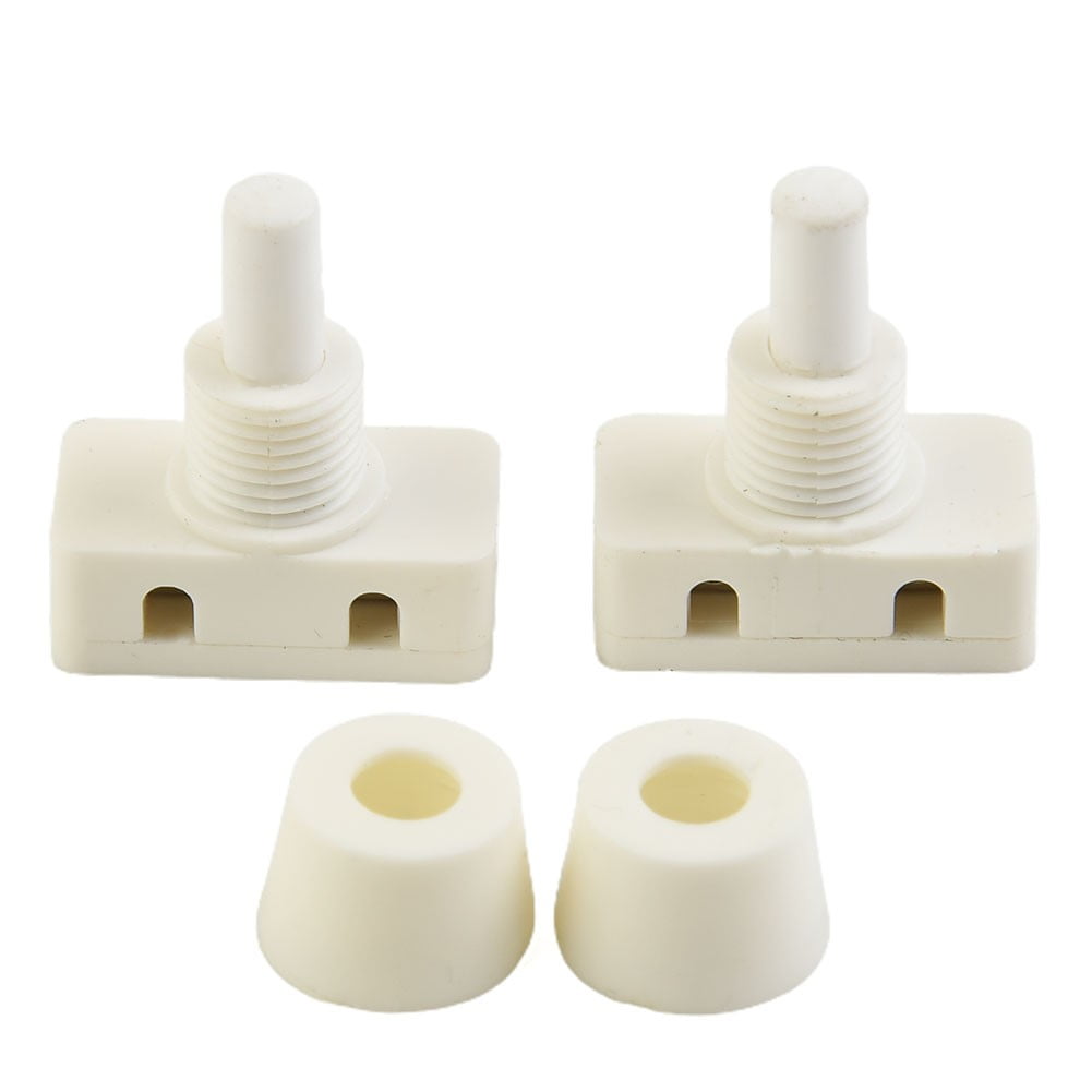 2A250V ON-OFF Plastic Push Button Switch Lamp Switch Self-locking White ...