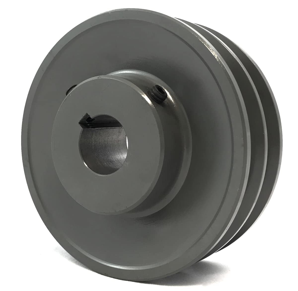 2AK41-1" Bore Solid Sheave Pulley with 3.95" OD Double Groove Pulley ...