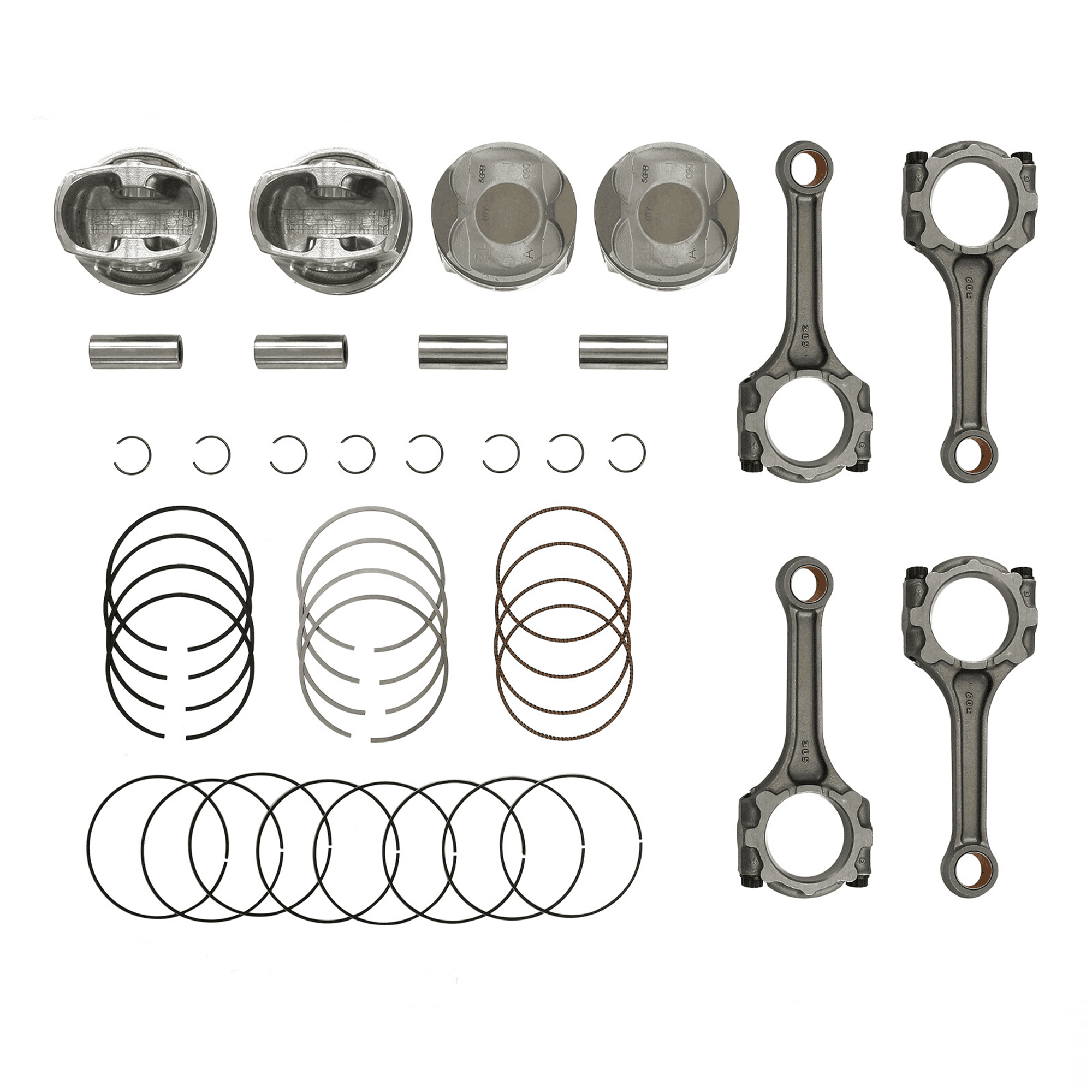 2ARFE 2.5L Engine Pistons & Ring Kit Connecting Rods For 2009-2016 ...