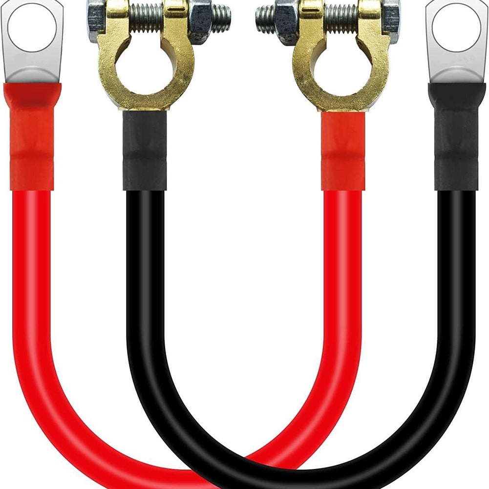 2AWG 50CM Battery Inverter Cable Red + Black Copper Battery Inverter ...