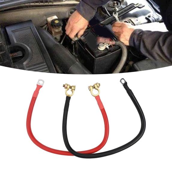 2Awg 50Cm Battery Inverter Cable Red + Black Copper Battery Inverter ...
