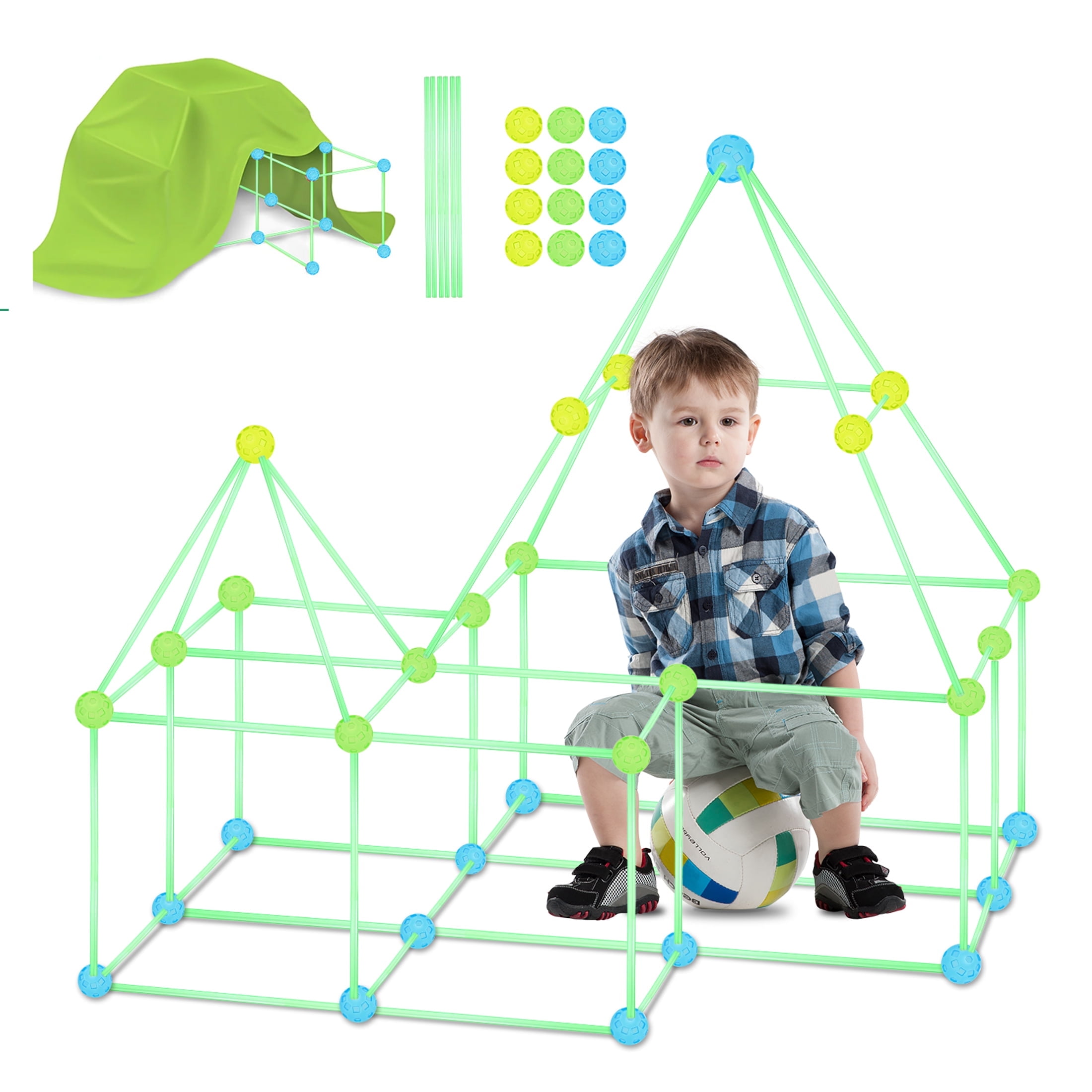 2BK 174 PCS Kids Fort Building Kit - Fort Builder | Crazy Kids Fort ...