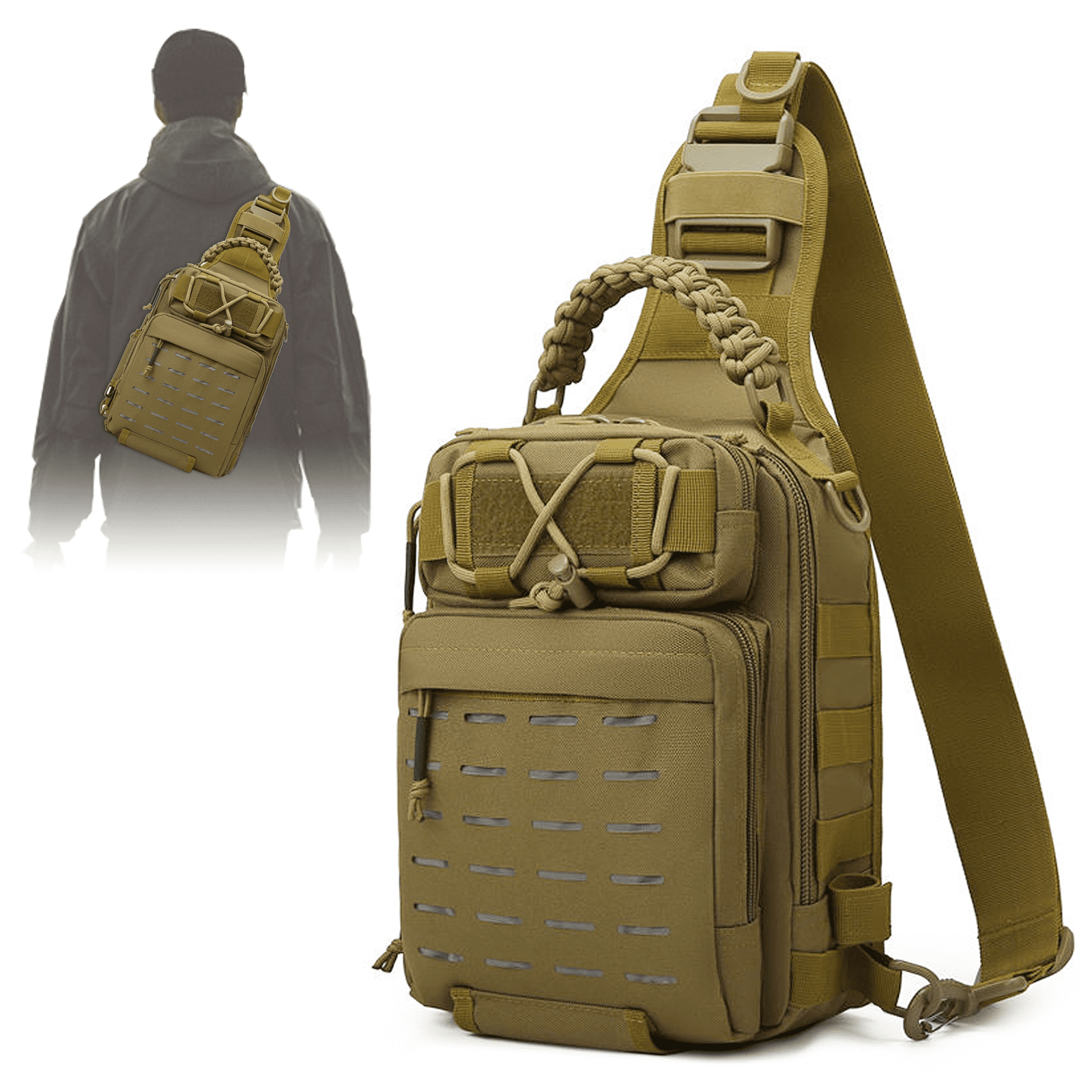 2BK Fishing Sling Bag Fishing Tackle Storage Bag Tool Bag for Fishing ...