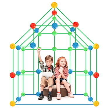 TOWER TUBES Stem Fort Building Kit - 510 Pieces for Kids 7+, Indoor and ...