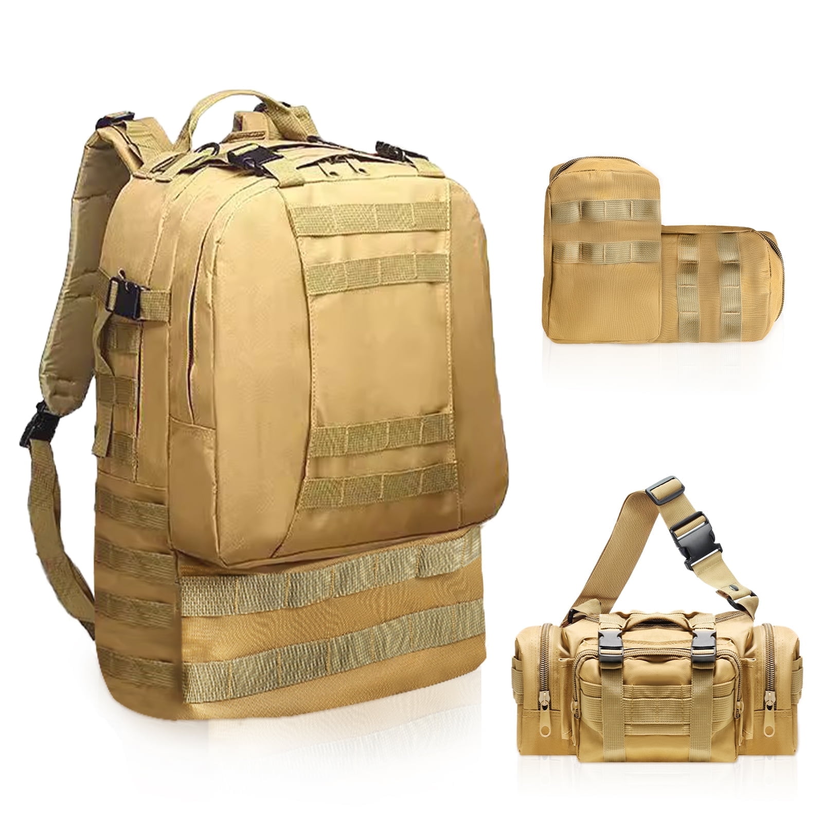 2BK Large Capacity Waterproof Outdoor Camouflage Backpack for Camping ...