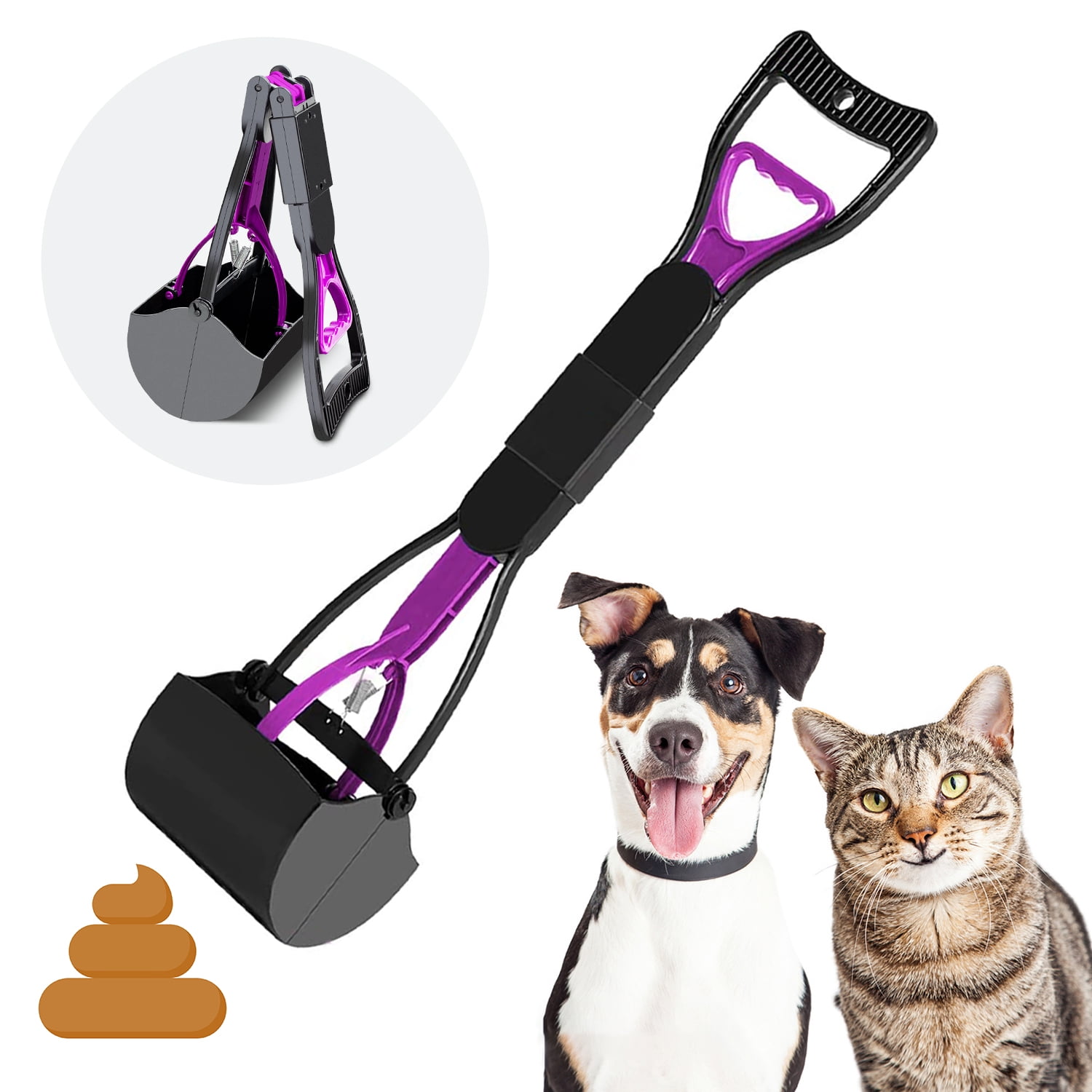 2BK Non-Breakable Pet Pooper Scooper for Dogs and Cats with Long Handle ...