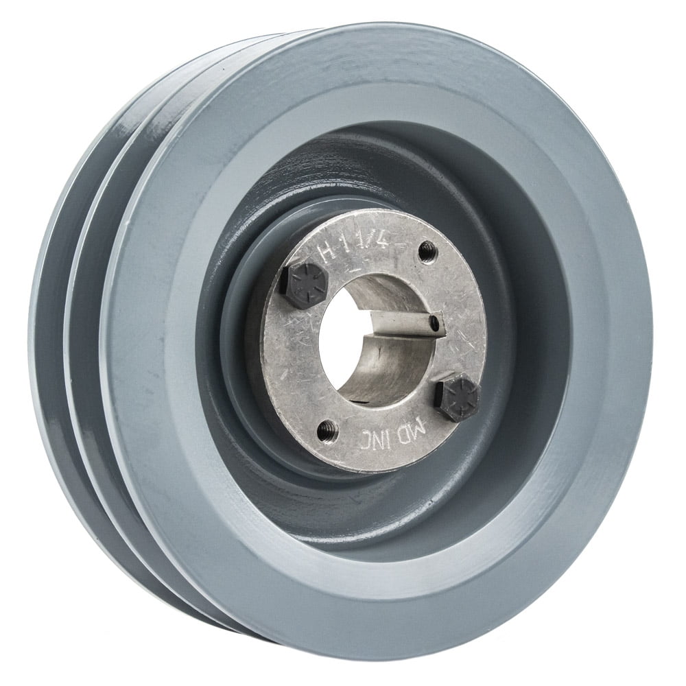 2BK62H Cast Iron 6" Pulley Dual Groove B Section V Belt 5L with 1-1/4 ...