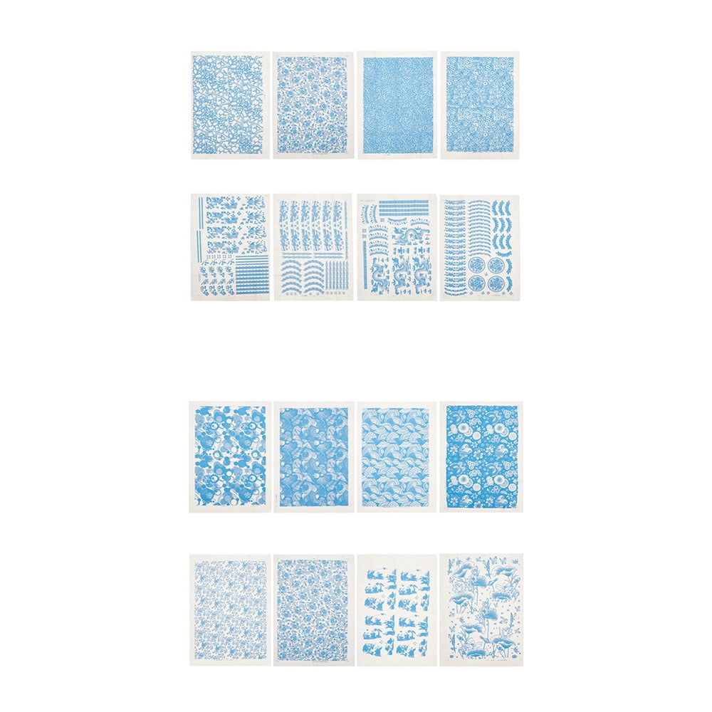 2Bag 8 Sheets 8 Styles Paper Ceramic Decals Pottery Ceramics Clay ...