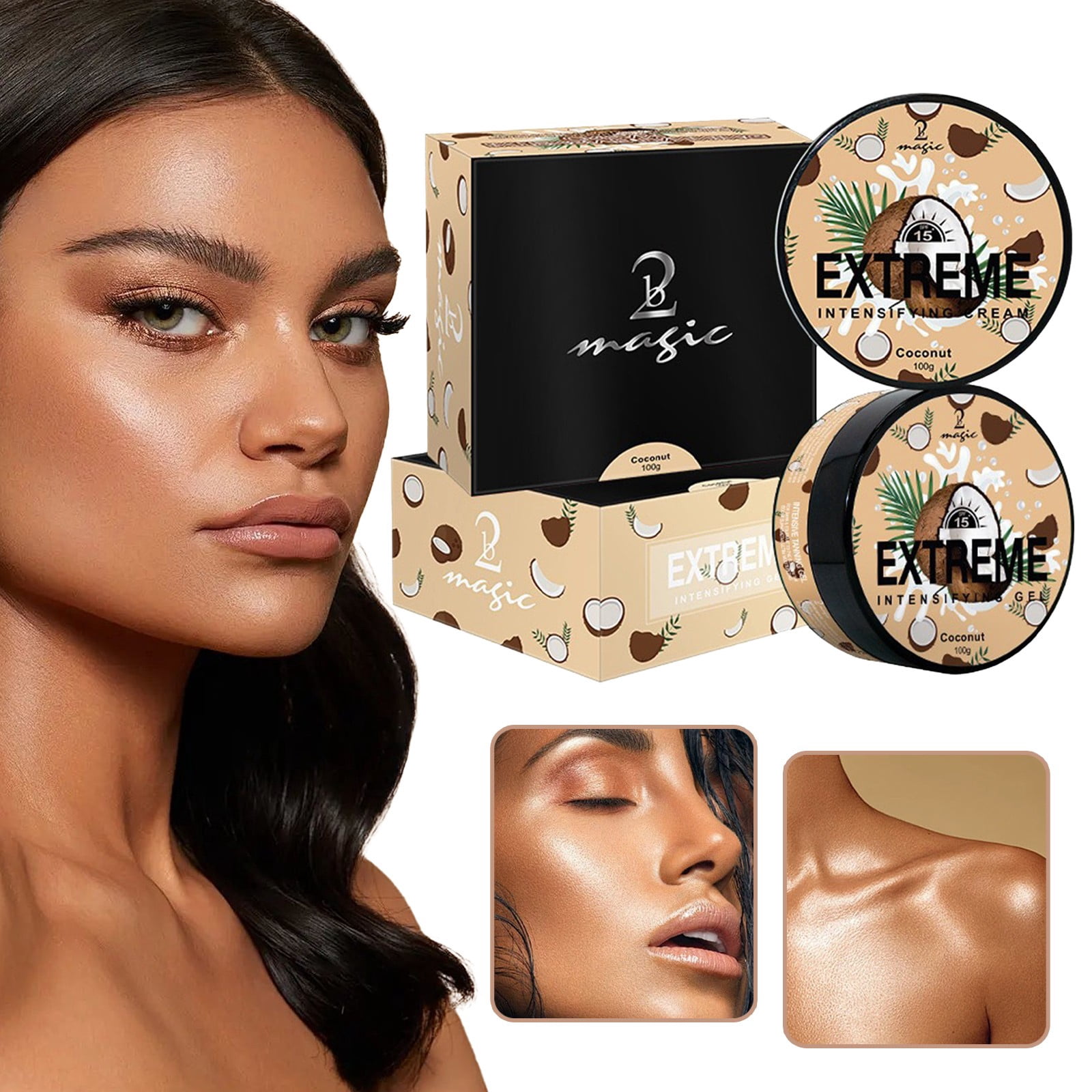 2Bmagic Intensive Tanning Gel - Natural Tanning Accelerator with Sweet ...