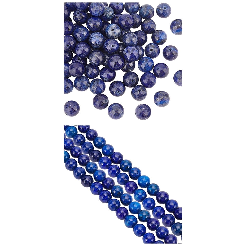 2Box 2 Strands 60 Pcs Natural Lazuli Beads 6mm Natural Gemstone Beads Loose Natural Stone Spacer ...
