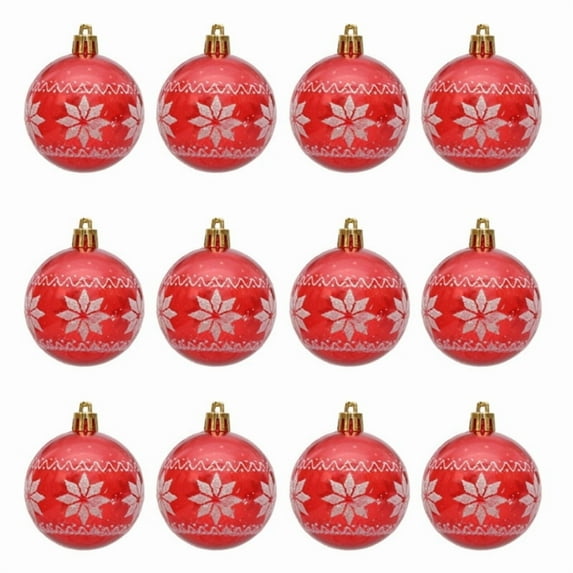 2Box Plastics Florals Ornament Christmas Tree Baubles for Holiday Use - Walmart.com