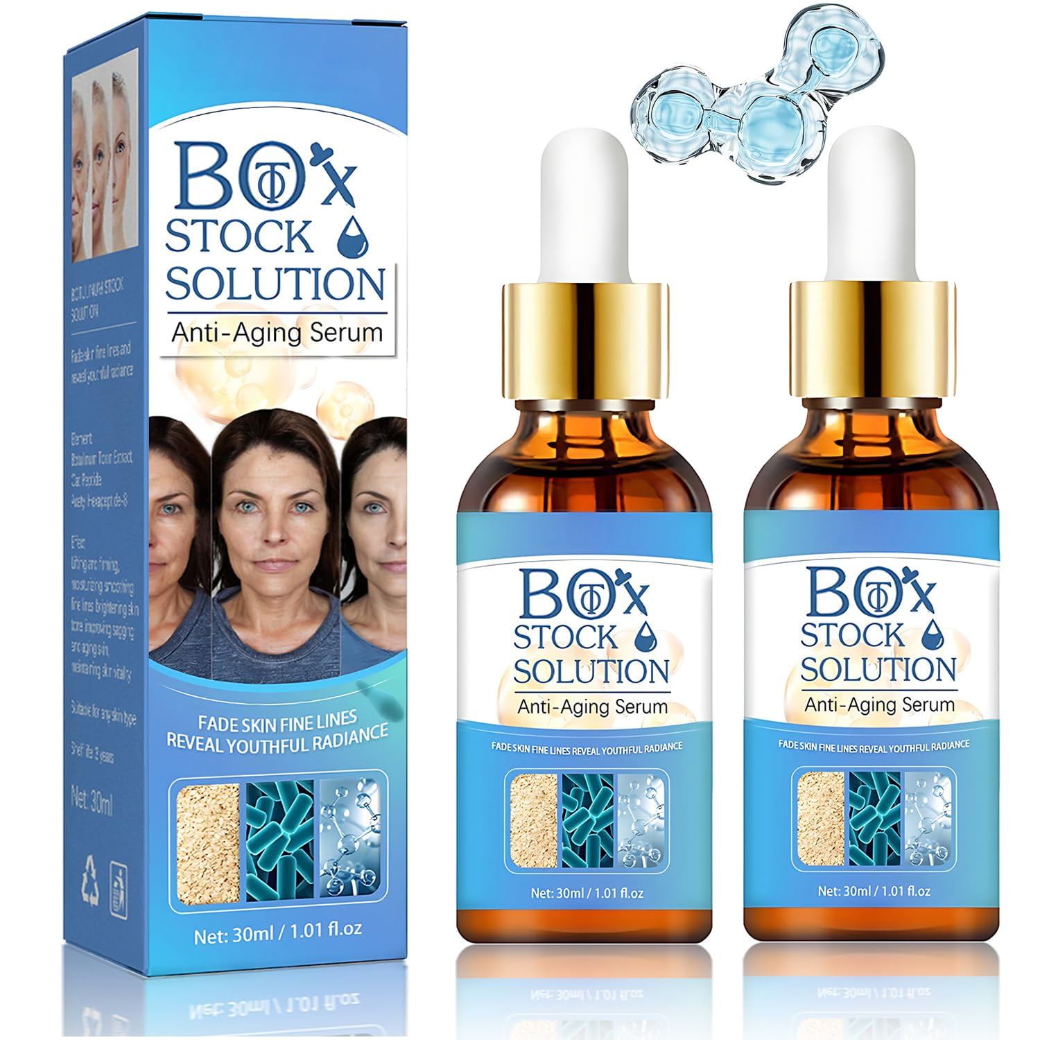 2Box Stock Solution Facial SSF20 Box Face Suitable skincare serum for women. Facial anti-aging ...