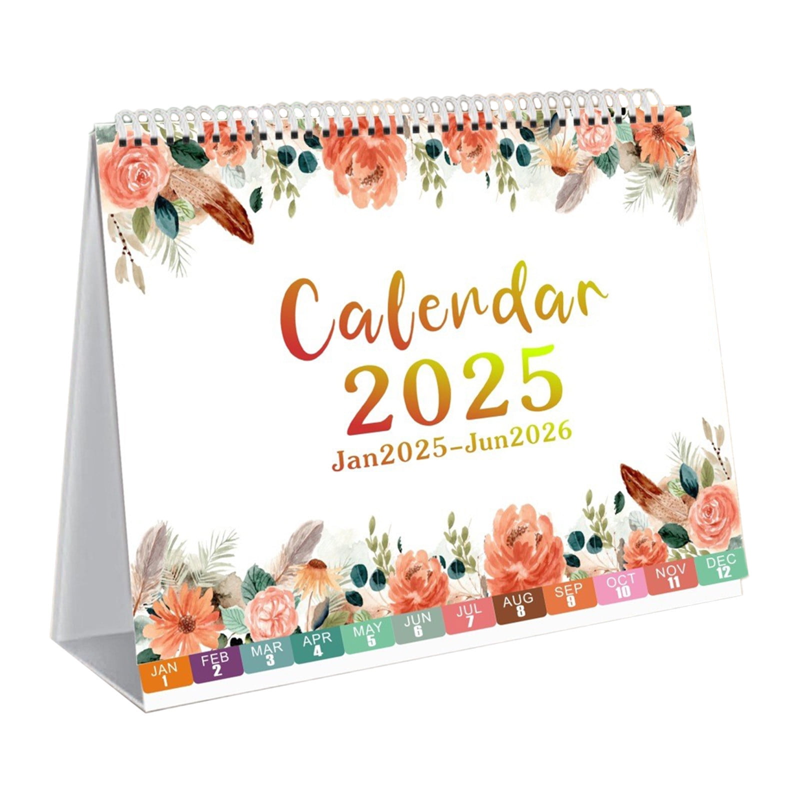 2C 2025 Paper New Year Desk Calendar Stand Planner With Daily Schedule ...
