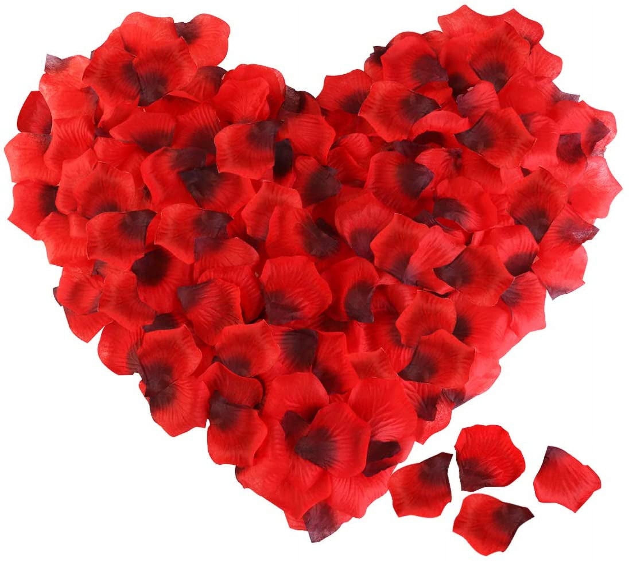 Bulk Pack of 3000 Pcs Dark Red Artificial Silk Rose Petals for Wedding ...