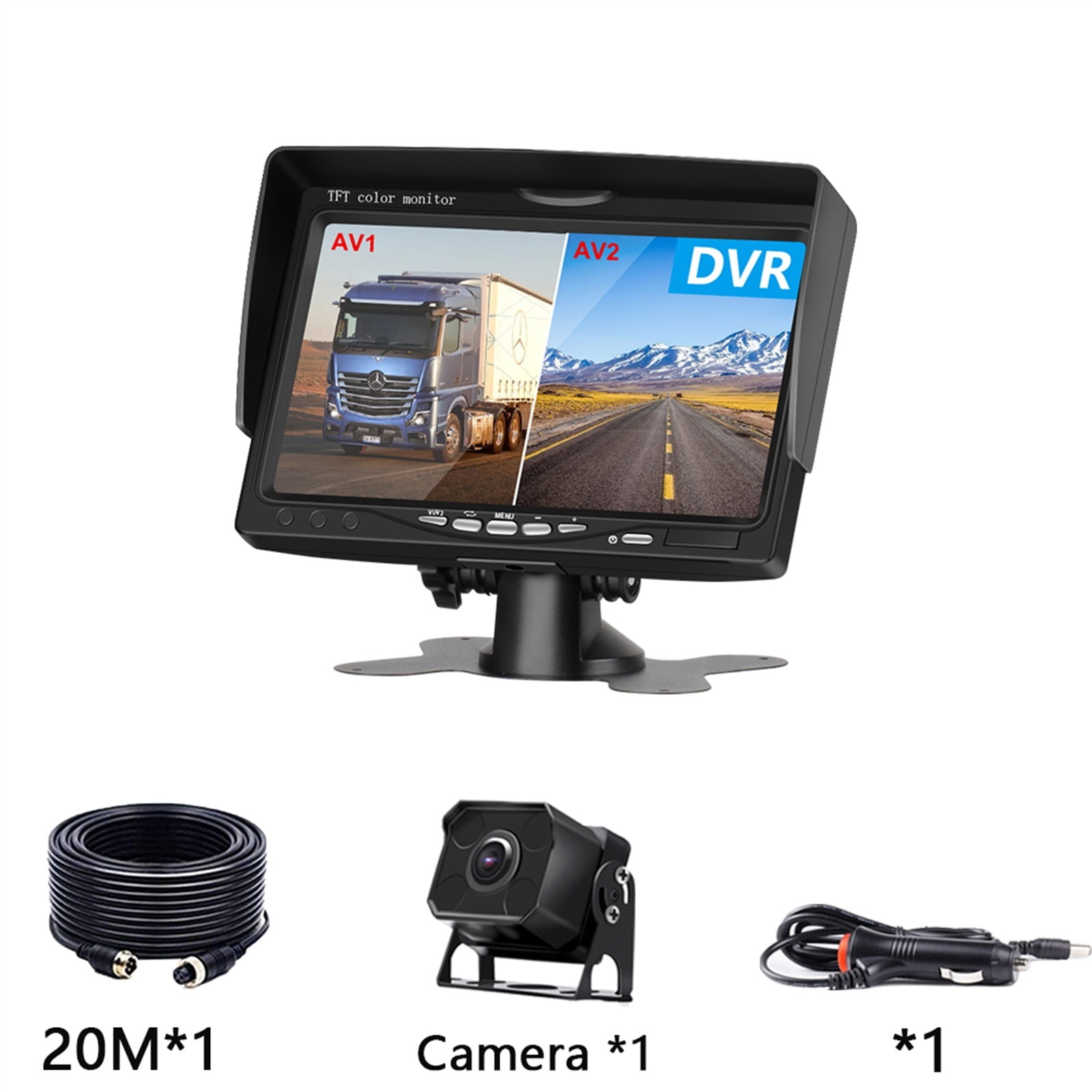 2CH 7inch 1920*1080P IPS Screen Car Truck Bus AHD DVR Monitor With ...