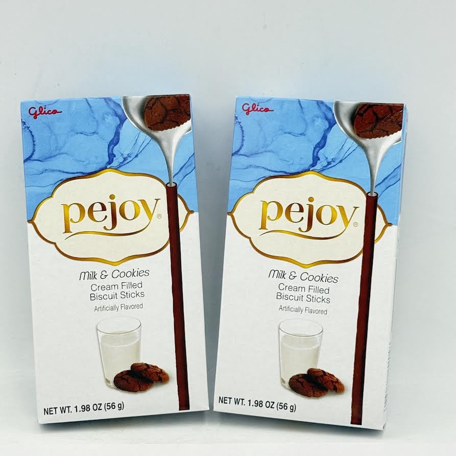 (2CT)Glico Pejoy Milk & Cookies Cream Filled Biscuit Sticks 1.98oz/(56g ...