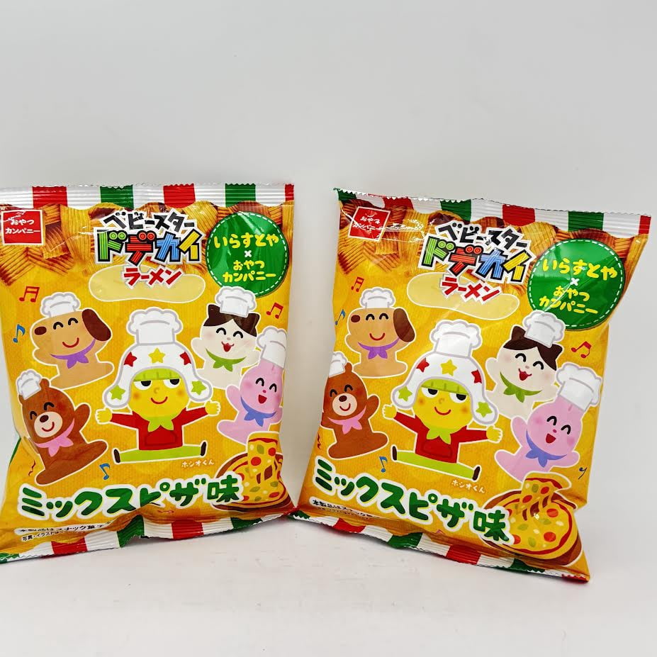 (2CT)Oyatsu X Irasutoya Baby Star Big Ramen Mixed -Pizza Flavor 61g ...