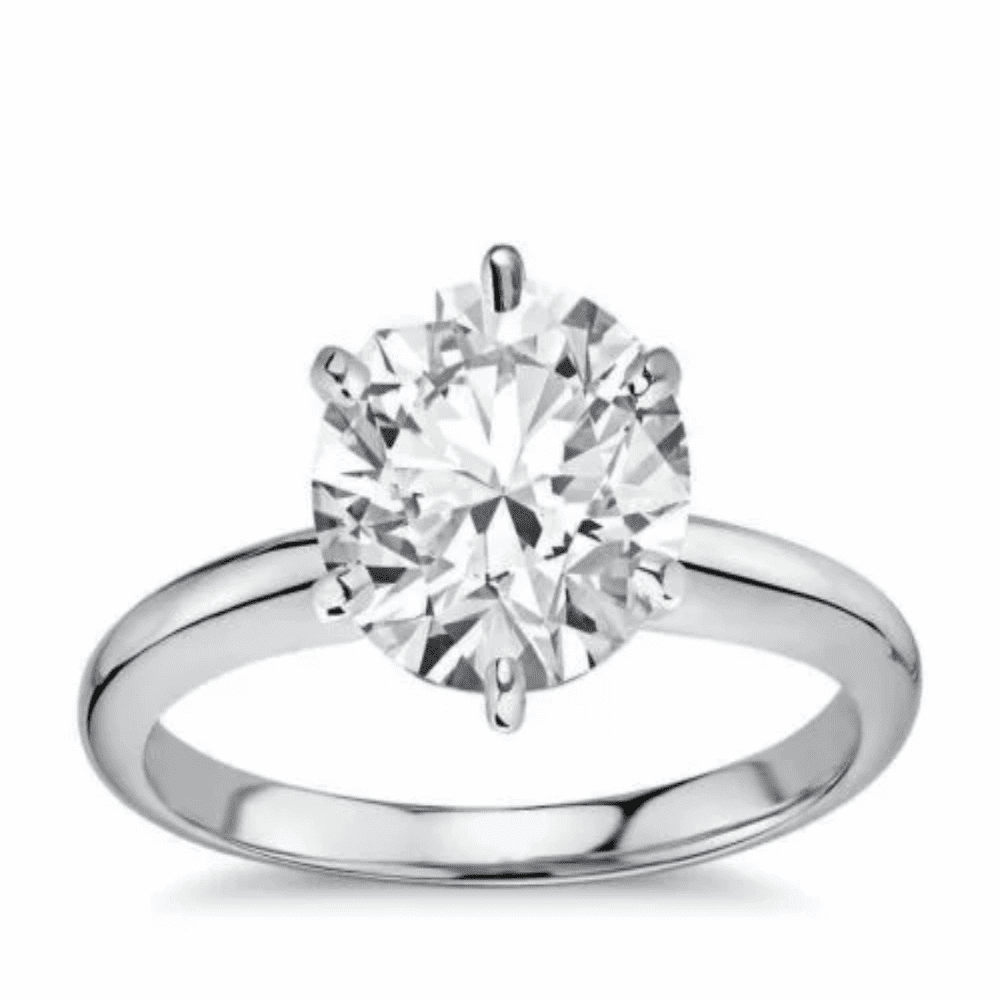ViraJ Gems 2CT Certified Genuine Moissanite Engagement Ring, VVS1/D, 14K White Gold for Women ...