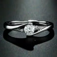 2CT Round Cut Simulated Diamond Women's Engagement Ring 14K White Gold ...