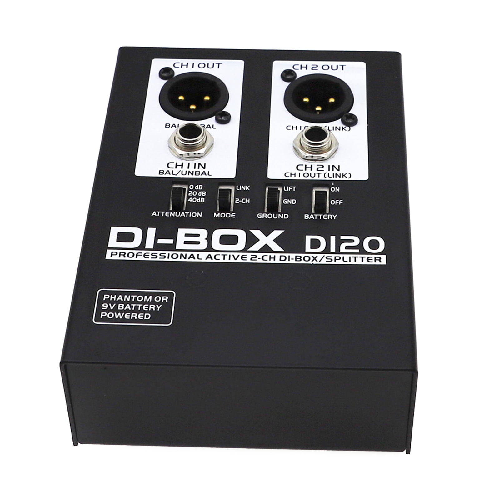 2Channel Active Direct Box Active BOX with Output Ground Lift for Live ...