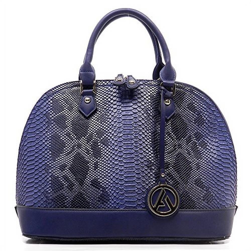 2Chique Boutique Women's Navy Blue Python Dome Satchel - Walmart.com