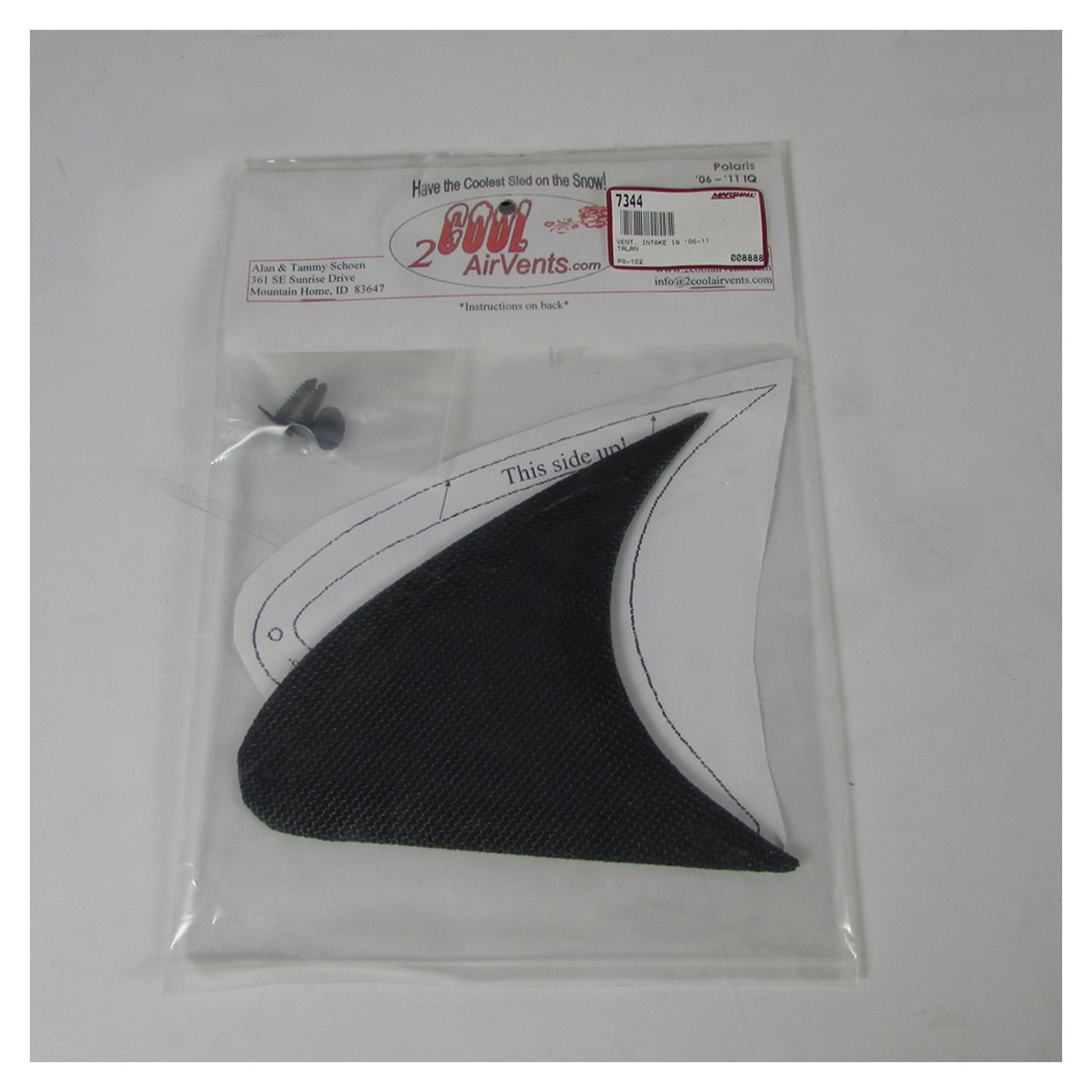 2Cool Air Vents New Polaris IQ Snowmobile Aluminum Intake Vents, 7344 ...