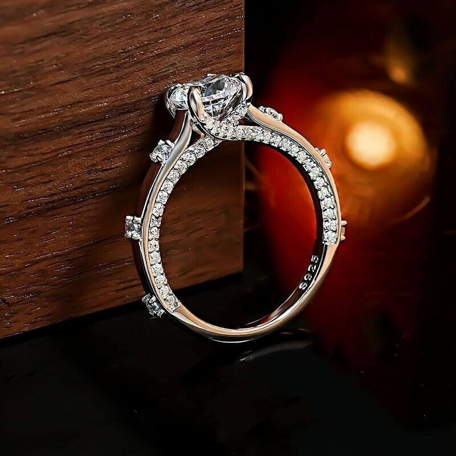 2Ct Engagement Unique Designed Solitaire Gift Ring 14K White Gold ...