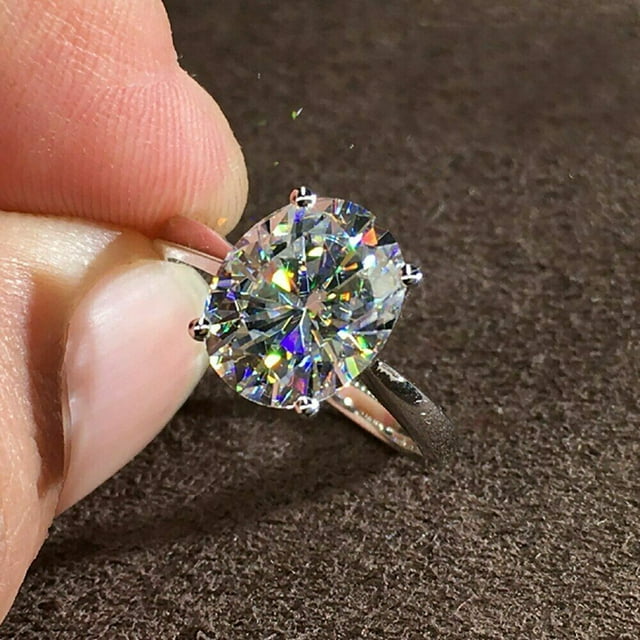2Ct Lab Created Diamond Oval Cut Solitaire Leady Beauty Ring 14K White ...