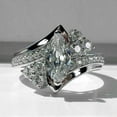 2Ct Marquise Cut Simulated Diamond Gorgeous Wedding Ring In 14K White ...