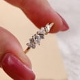 2Ct Pear Cut Real Moissanite Diamond Women Cluster Engagement Ring 14K ...