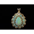 2Ct Pear Lab Created Fire Opal Teardrop Pendant 14K Yellow Gold Plated ...