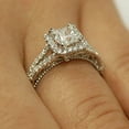 2Ct Princess Cut Simulated Diamond 14K White Gold Plated Cluster ...