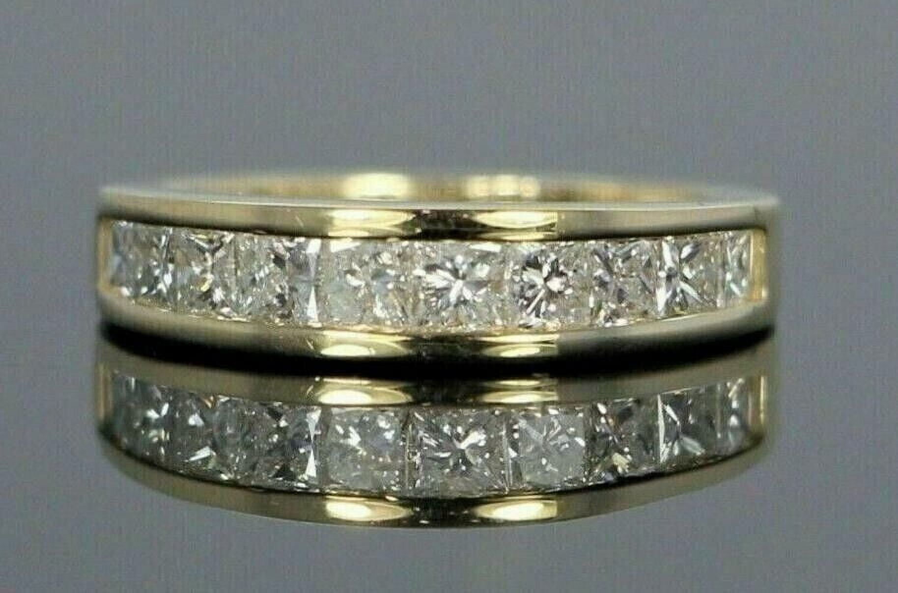 2Ct Princess Cut Simulated Diamond Channel Set Anniversary Band Ring ...