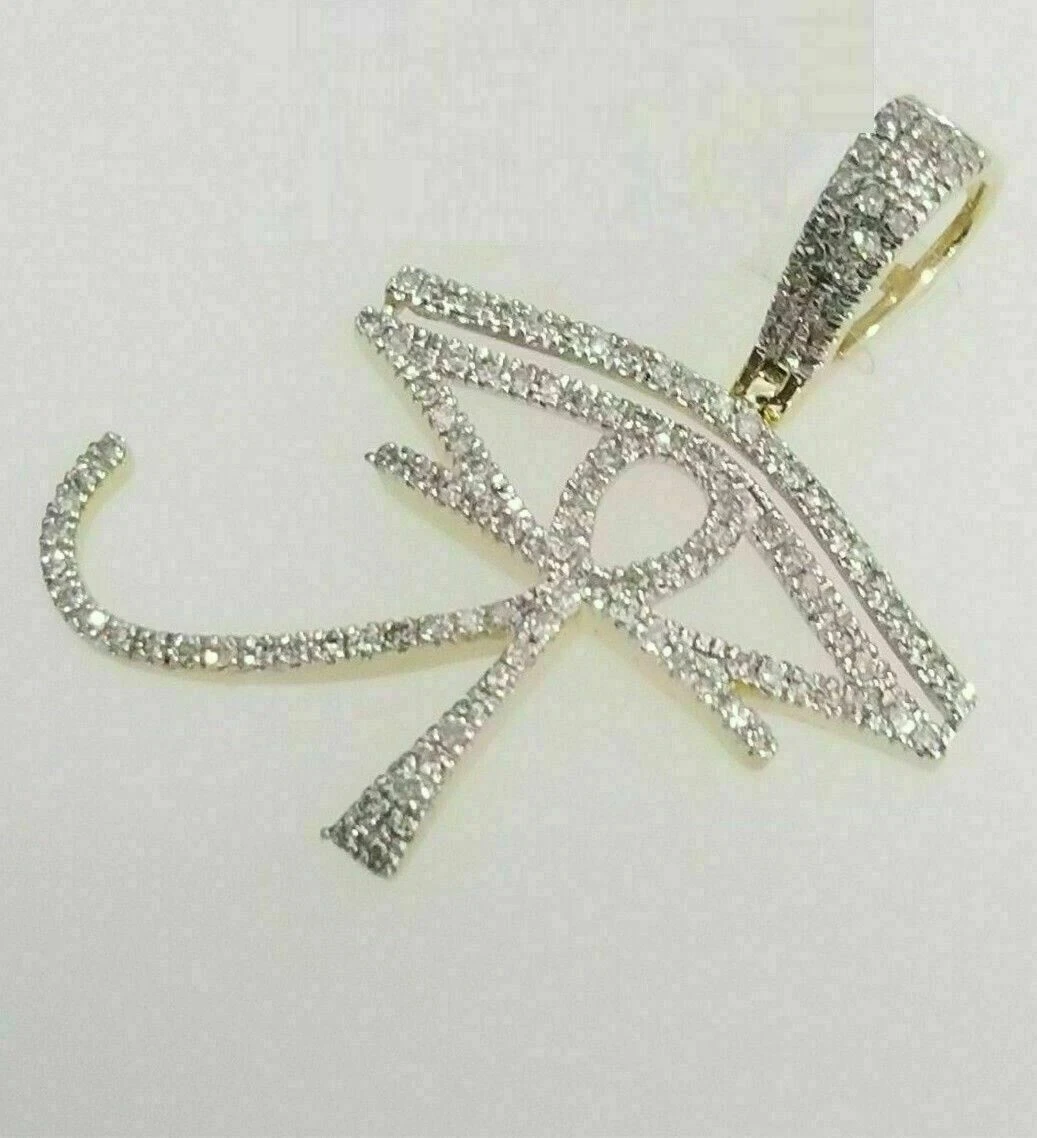 2Ct Real Moissanite Eye of Horus Egyptian Cross Pendant 14K Yellow Gold Plated - Walmart.com