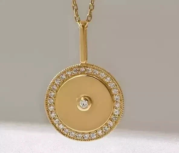 2Ct Round Cut Lab-Created Diamond Women's Beauty Pendant 14k Yellow ...
