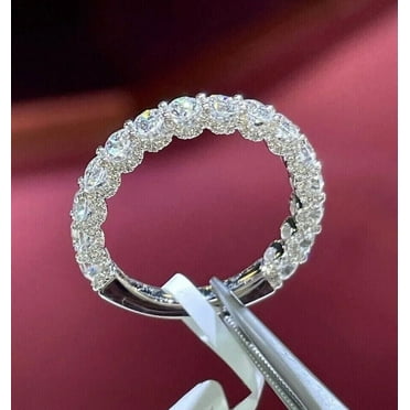 Faux Jewel 1.8 Ct Round Cut Lab Created Diamond Wedding Ring - 14K ...