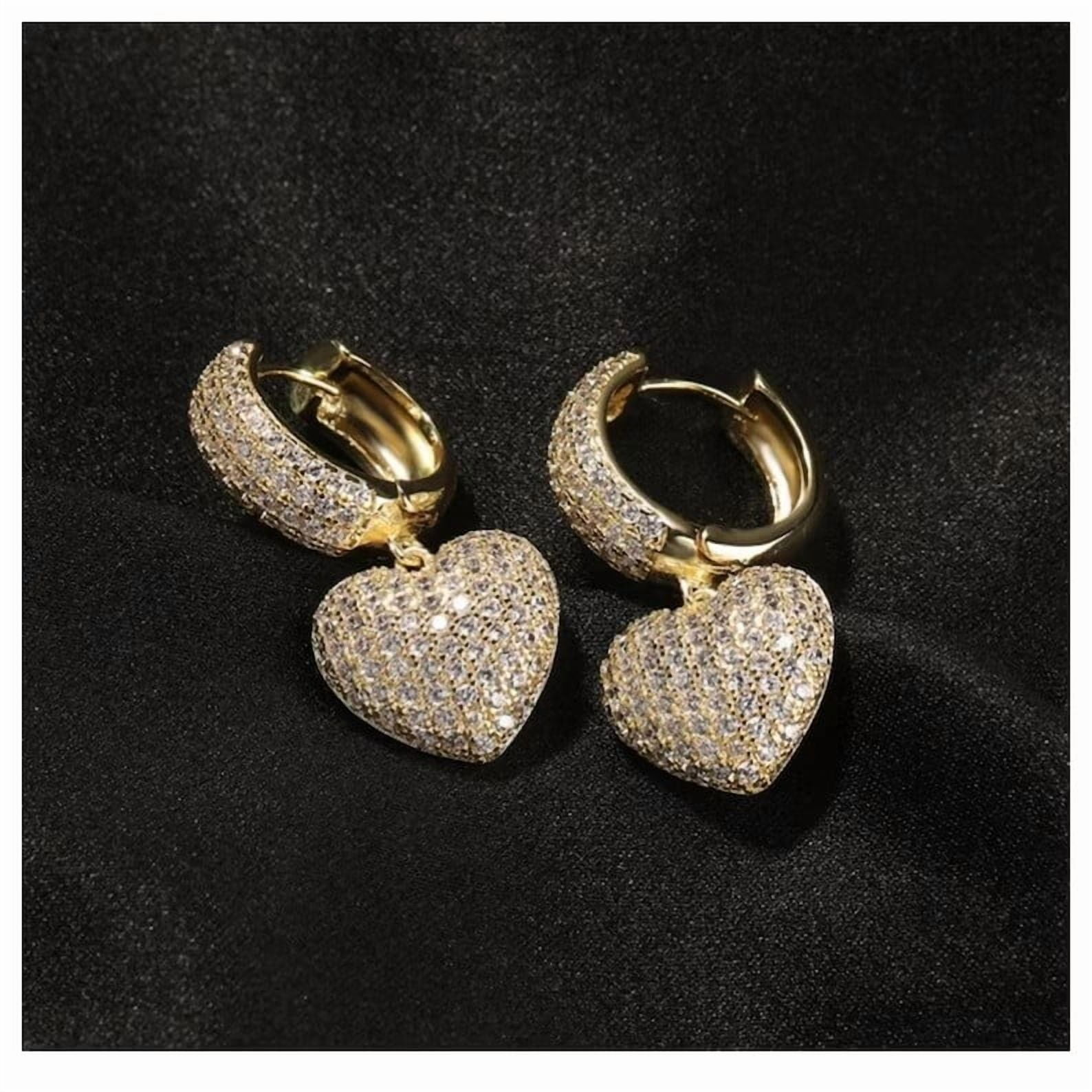 2Ct Round Cut Lab Created Diamond Womens Earrings 14K Yellow Gold ...