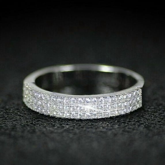 2Ct Round Cut Simulated Women's Pretty 14K White Gold Plated Wedding ...