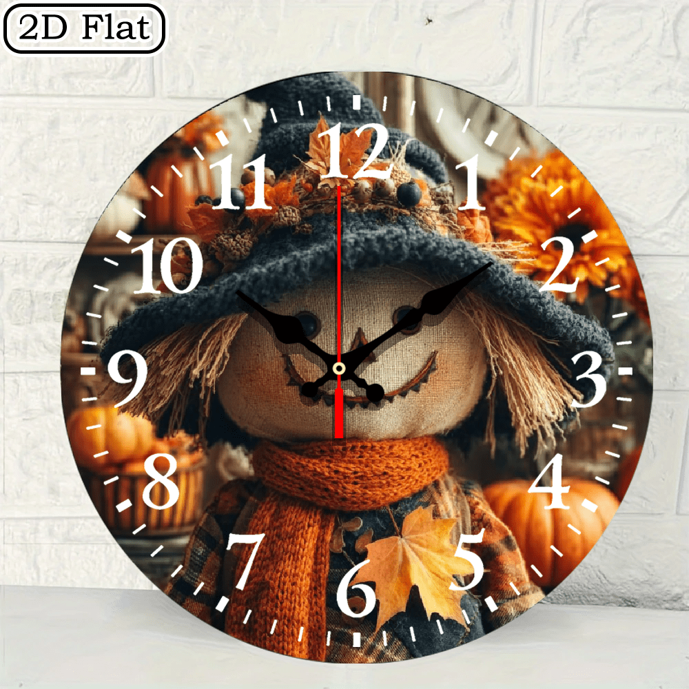 2D 10 inch silent wall clock, perfect for living rooms, bedrooms, and ...