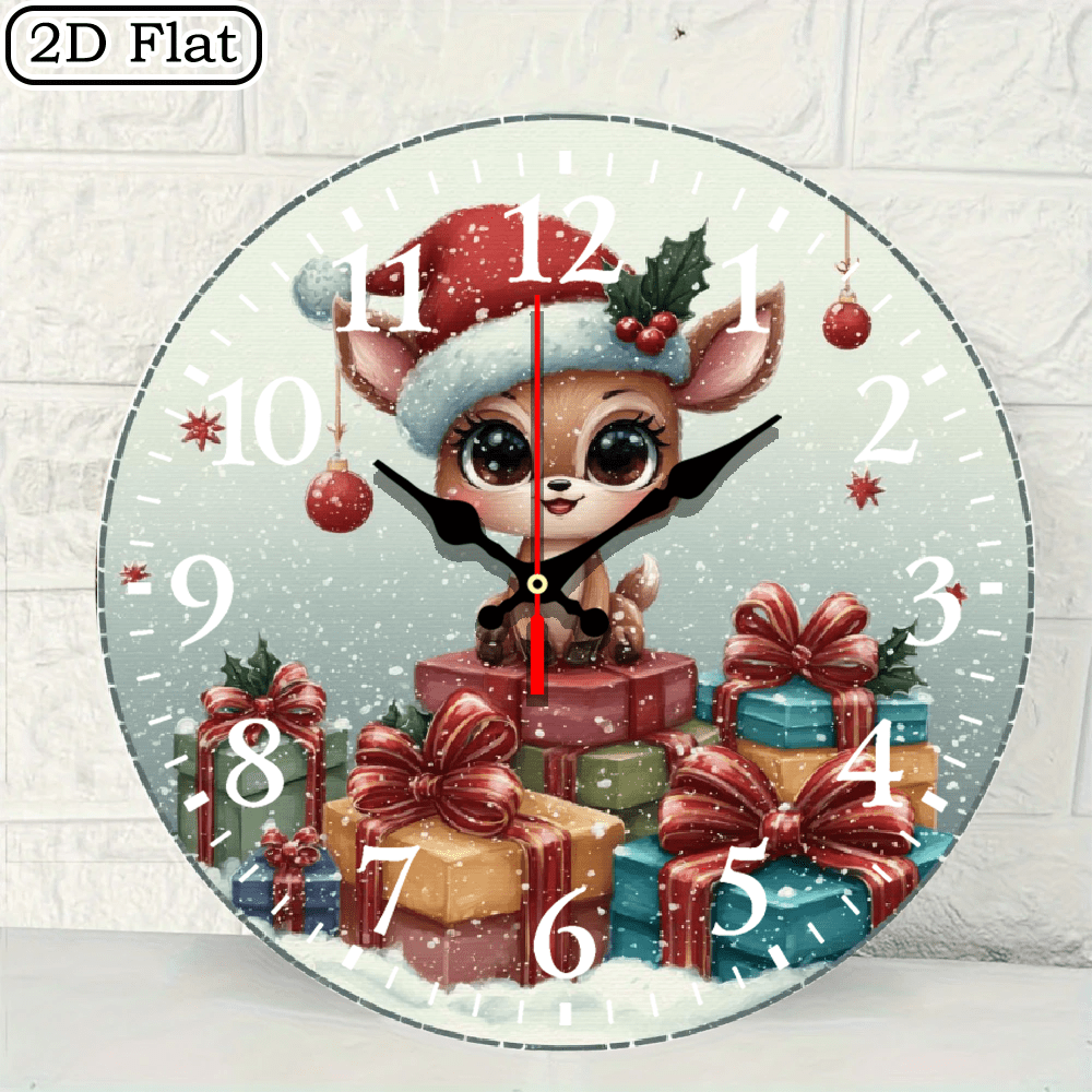 2D 10 inch silent wall clock, perfect for living rooms, bedrooms, and ...
