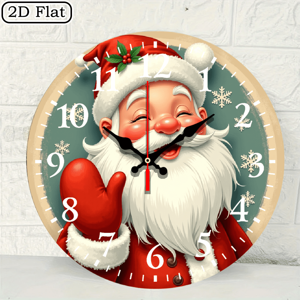 2D 10 inch silent wall clock, perfect for living rooms, bedrooms, and ...