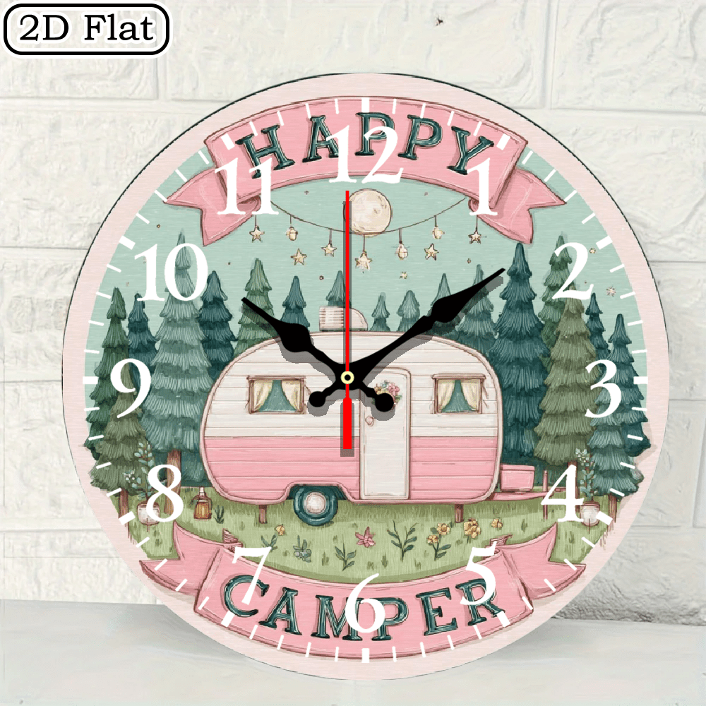 2D 10 inch silent wall clock, perfect for living rooms, bedrooms, and ...