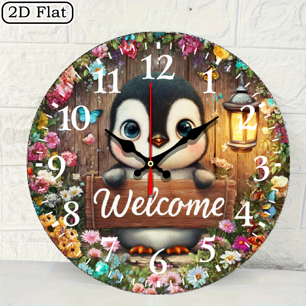 2D 10 inch silent wall clock, perfect for living rooms, bedrooms, and ...