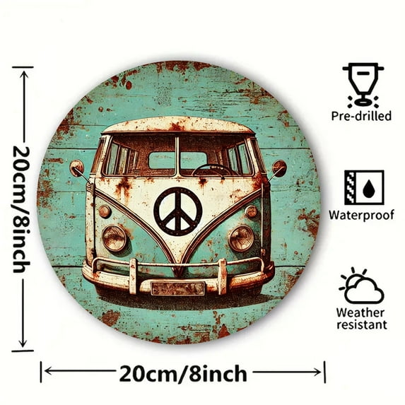 2D 1PC Wooden Disc Green Car Theme Logo 8 Inch Decorative Art Wall ...