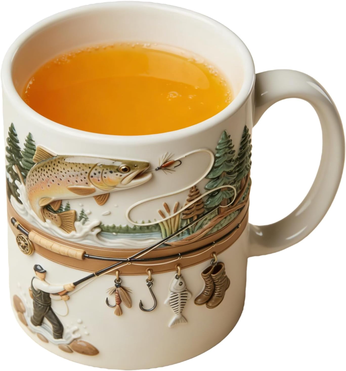 2D 2026 Fishing Mugs for Men - 15oz Funny Ceramic Novelty Cup ...