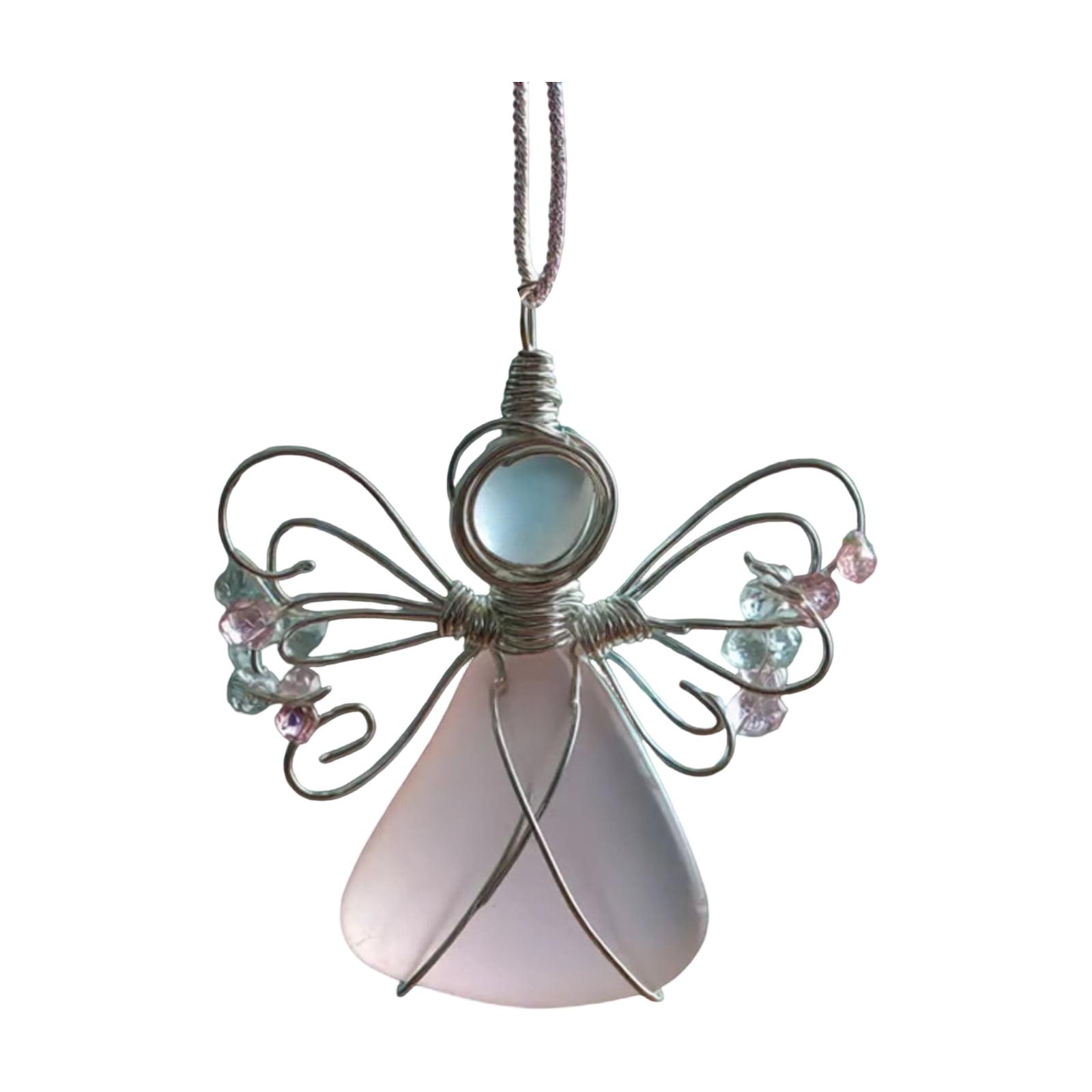 2D Acrylic Angel Coastal Pendant, Sea Glass Angel Ornamen, Beach Glass ...