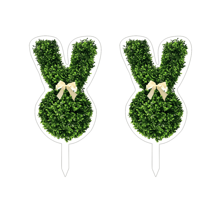 2D Acrylic Bunny Topiary Outdoor, Easter Bunny Topiary, Artificial ...