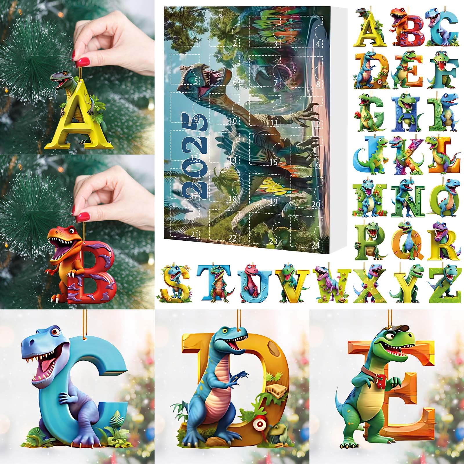 2D Acrylic Christmas Countdown Calendar Set with Double Printing ...